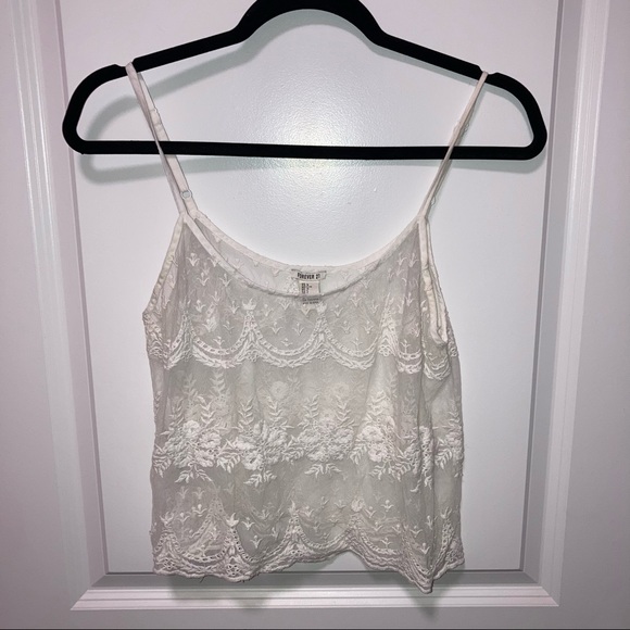 Forever 21 | Tops | Sheer Lace Tank Top | Poshmark
